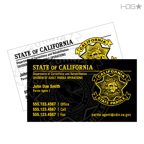 California Parole Agent DAPO Business Cards – HDG Tactical