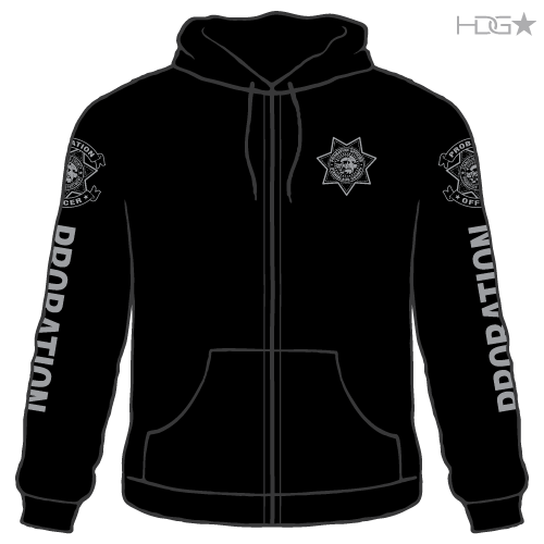 Stanislaus County Probation Officer Black Zip-Up Hooded Sweatshirt ...